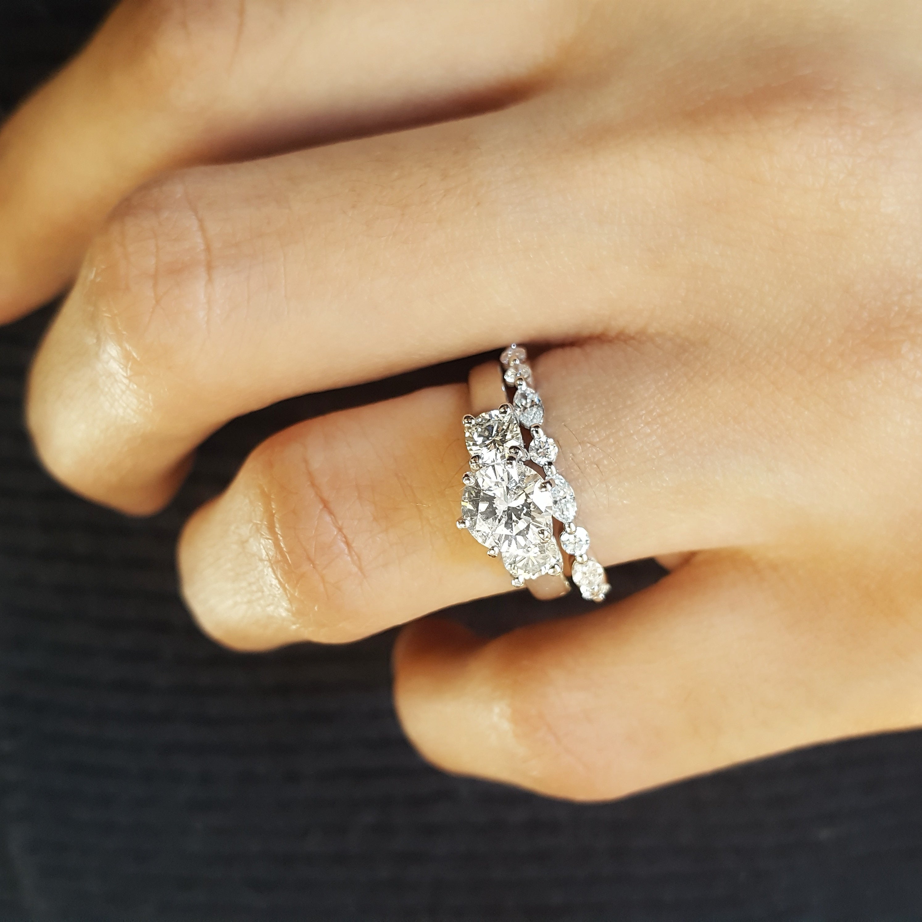 Double Cut Vintage Inspired Wedding Band